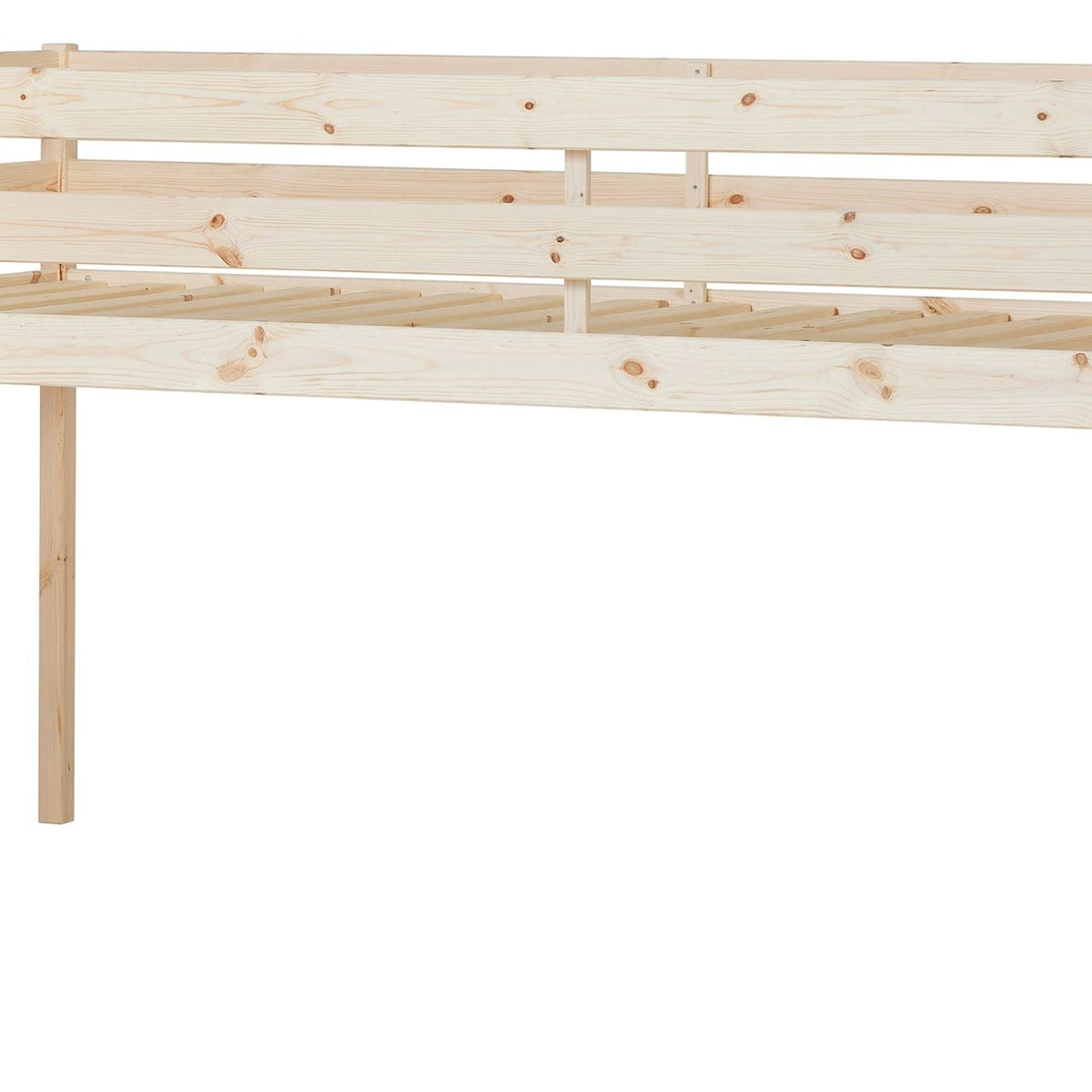 ECO Comfort halvhøj seng inkl. lamelbund 90x200 cm, Natur – Botrendy