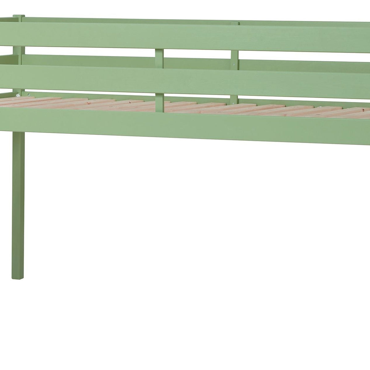 ECO Comfort halvhøj seng inkl. lamelbund 90x200 cm, Pale Green – Botrendy