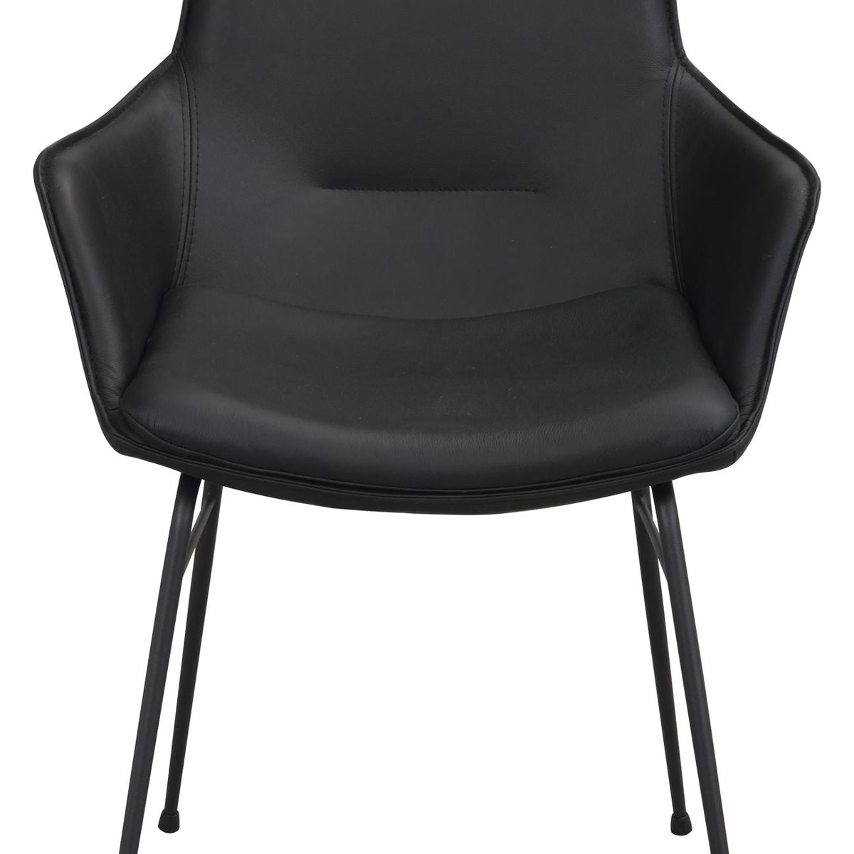 Lowell Spisebordsstol med armlæn, Sort læder - UNOLIVING.COM – Botrendy