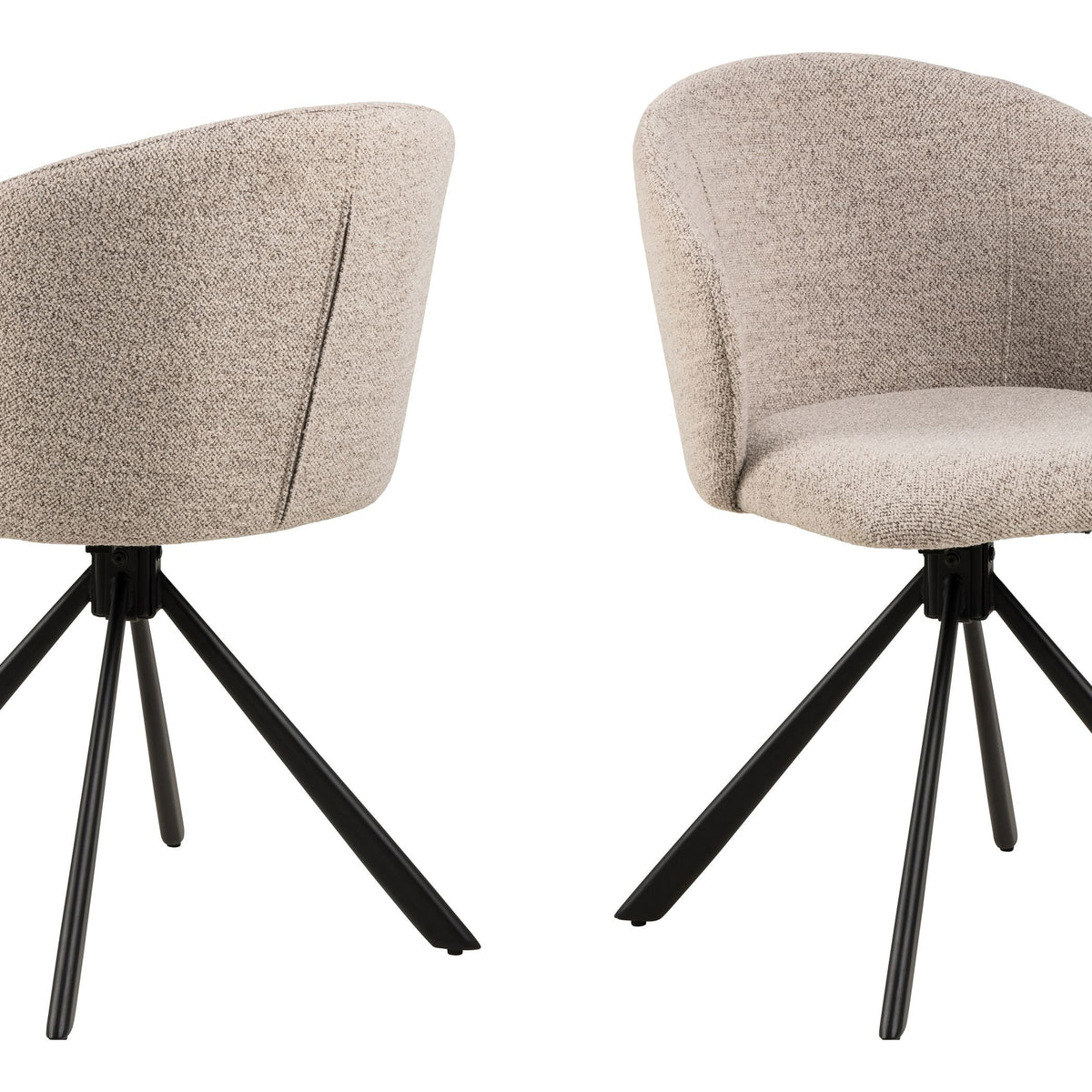 Pippa Spisebordsstol m. drej, Beige stof – Botrendy