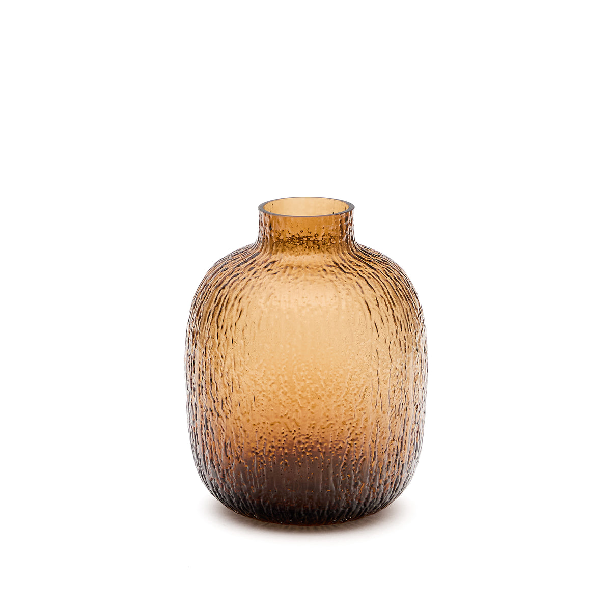 Shali Brown Glass Vase - 23.5 cm – Botrendy