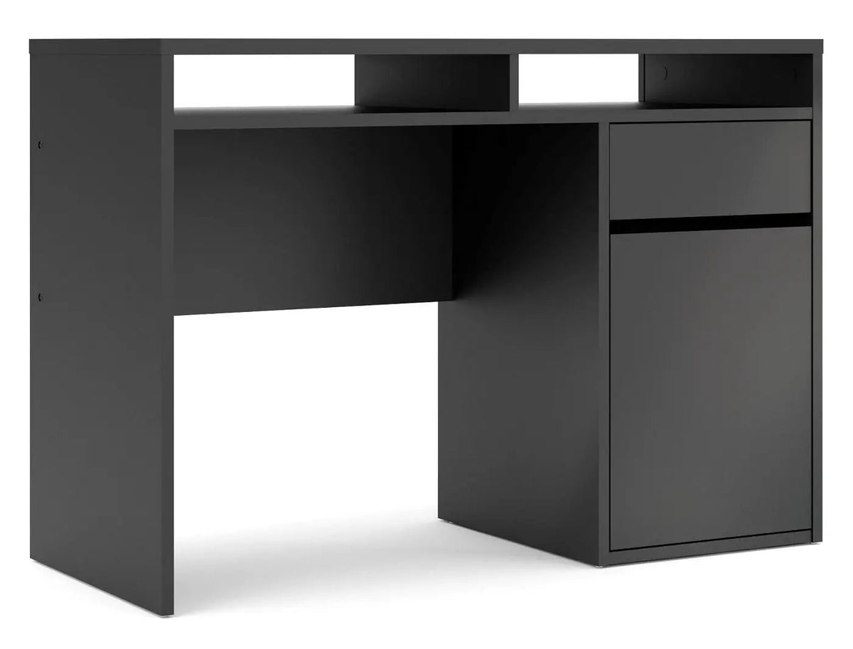 Function Plus Skrivebord m. 1 låge - Mat sort - UNOLIVING – Botrendy