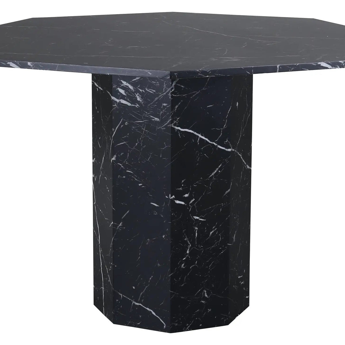 Marbs Spisebord, Ø110, Sort marmor look - UNOLIVING.COM – Botrendy