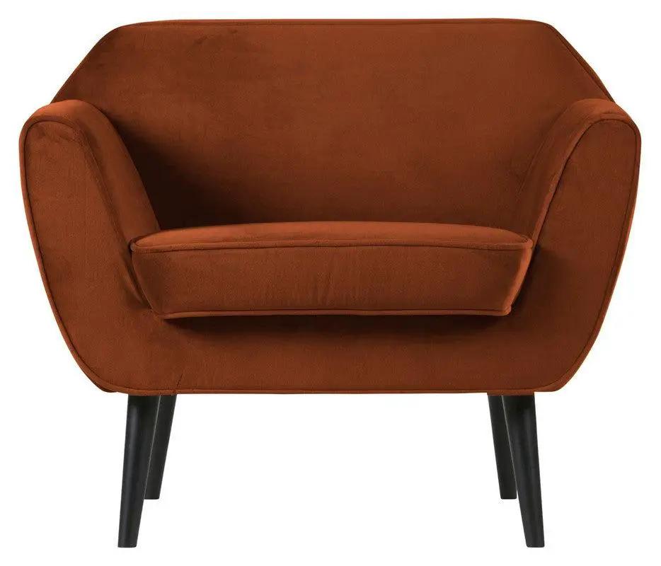 Woood Rocco Lænestol - Rust Velour - UNOLIVING – Botrendy